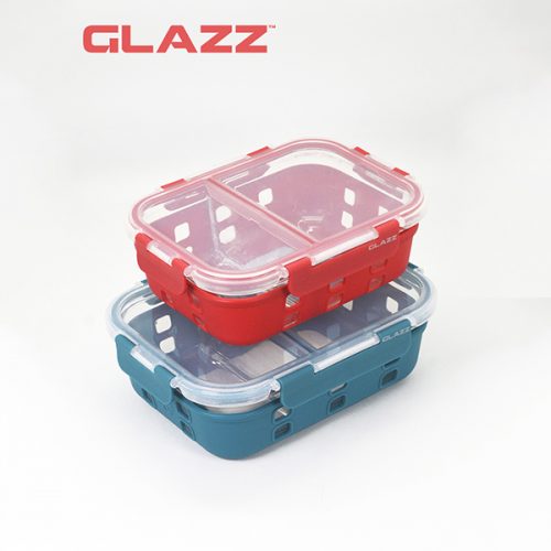 2 Compartment Rectangular Shape Food Container – AGTimuran