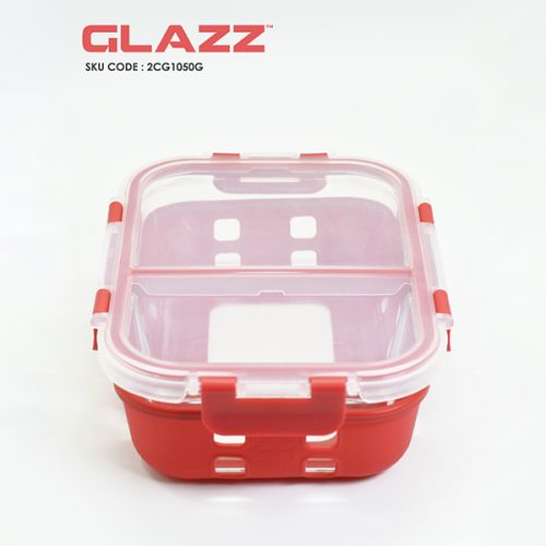 2 Compartment Rectangular Shape Food Container – AGTimuran